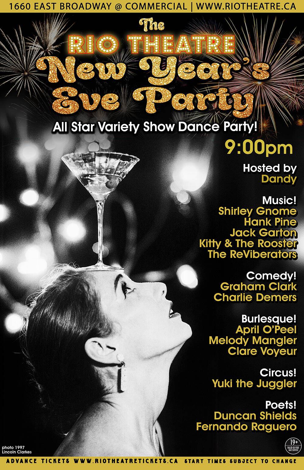 The Rio Theatre New Year's Eve Party! in Vancouver | Rio Theatre ...